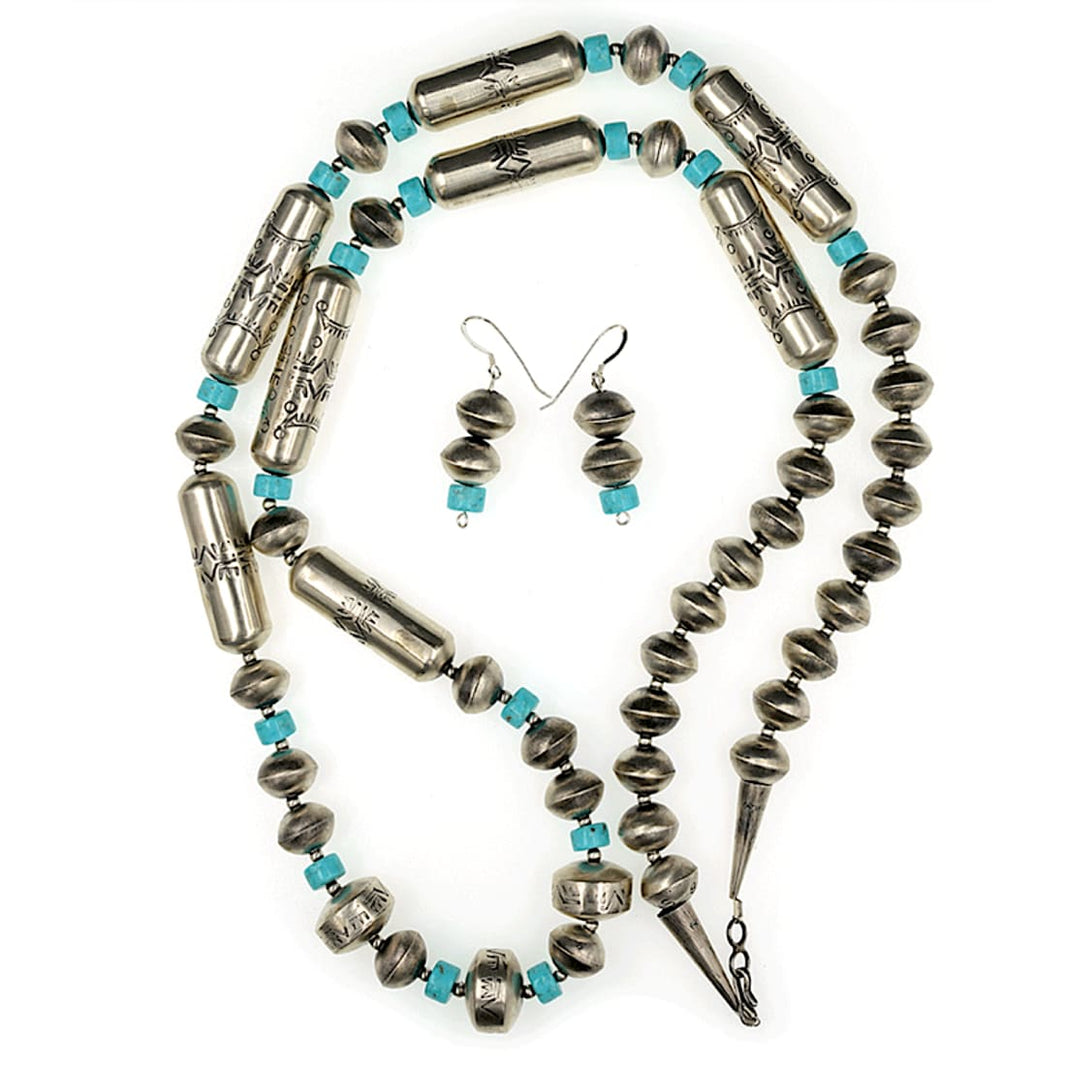 Navajo Pearl Necklaces | Navajo Silver Bead Necklaces – The ...